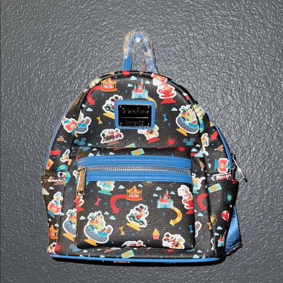 Loungefly | Bags | Mickey And Friends Loungefly Black And Blue Mini ...